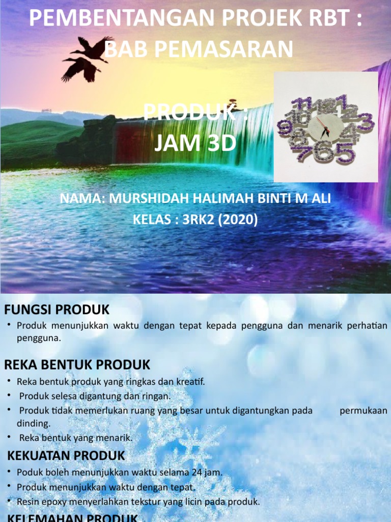 Pembentangan Projek Projek Pemasaran Sebagai Rujukan Murid RBT | PDF