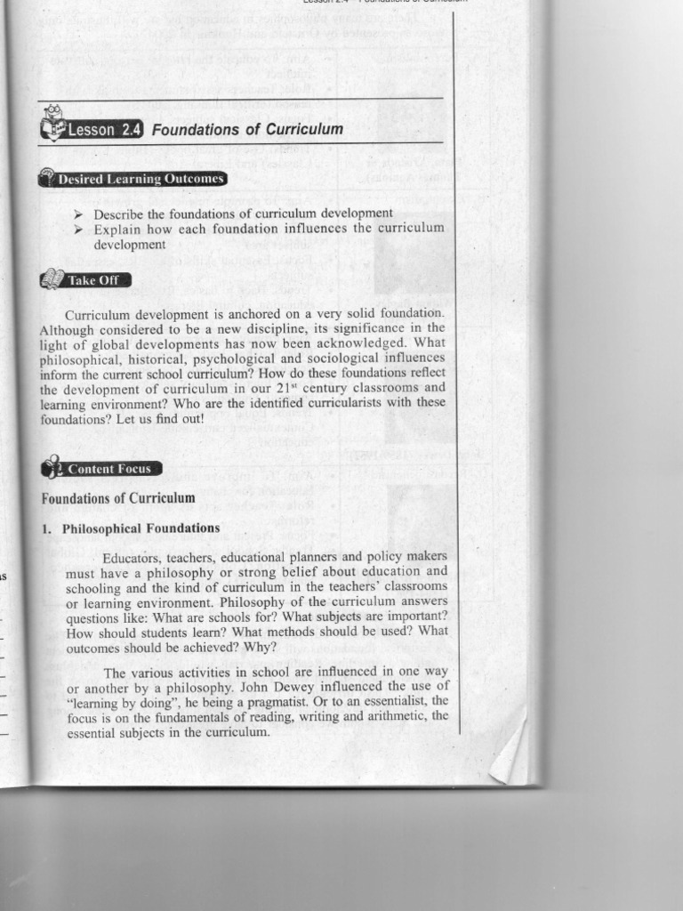 Foundations of Curriculum | PDF | Curriculum | Learning