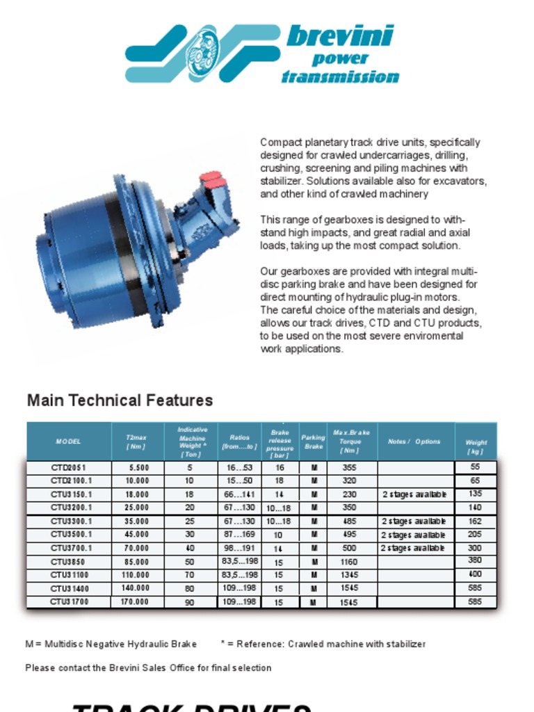 Brevini Gaerbox Final Drive | PDF | Gear | Bearing (Mechanical)
