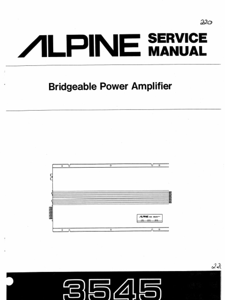 Alpine 3545 Car Amplifier SM | PDF