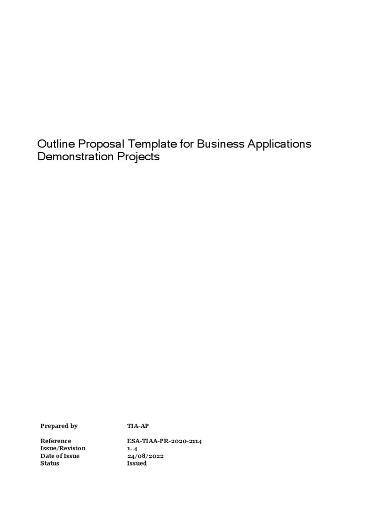 AO10494 - Demo Projects-Outline Proposal - Template | PDF | Market ...