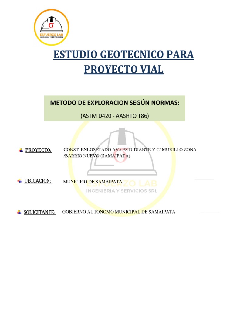 Estudio Geotecnico - Enlocetado | PDF