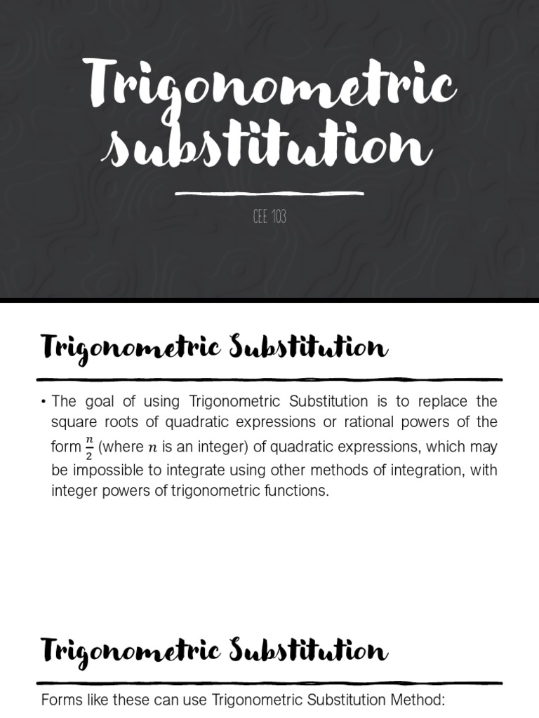Cee103 - Trig Sub | PDF