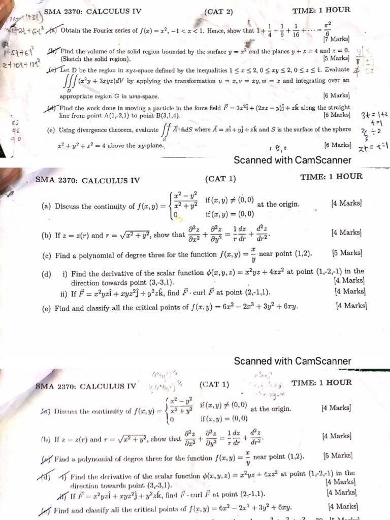 Third Year Sem 1 Past Papers | PDF