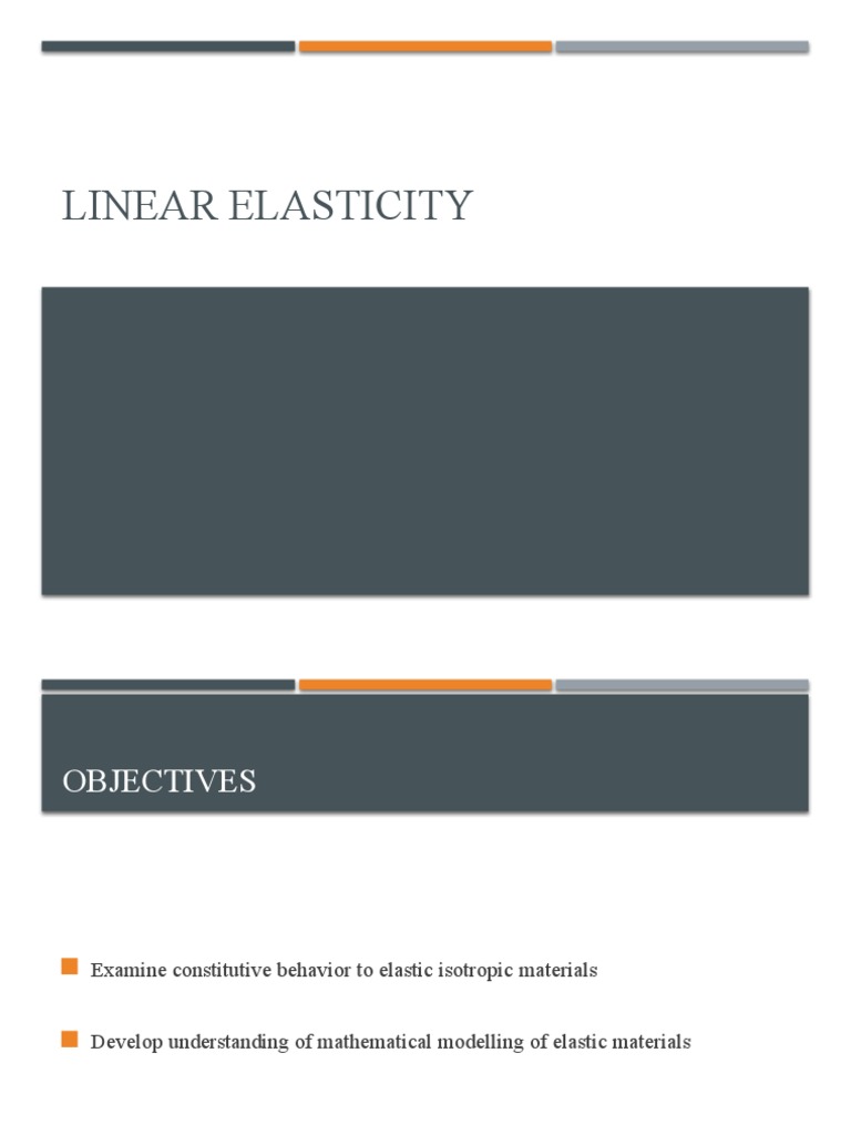Mom Ii Lec 6 Linear Elasticity Pdf Elasticity Physics Youngs Modulus 