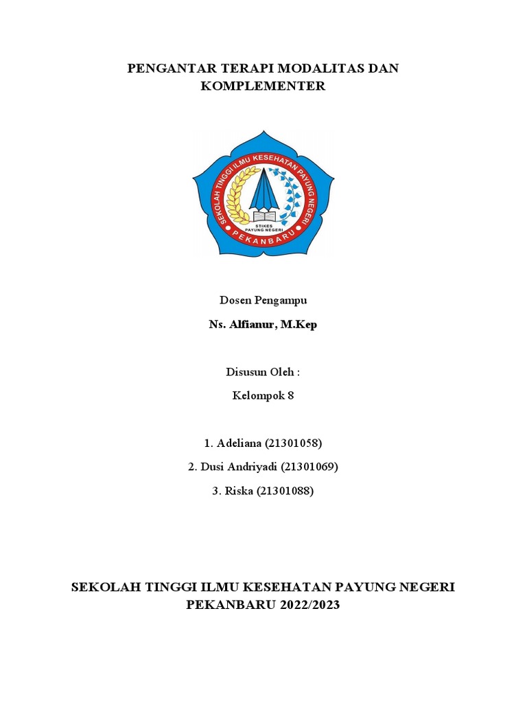 Terapi Modalitas dan Komplementer Jiwa | PDF