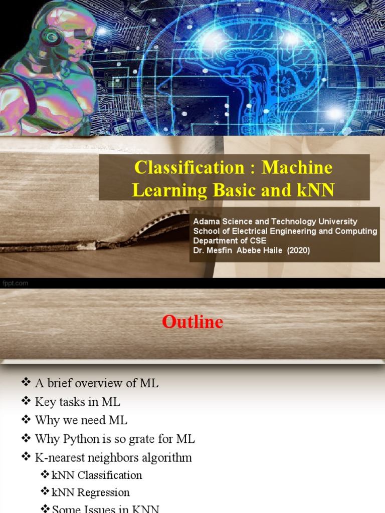 Lecture 2 Classification Machine Learning Basic And Knn Pdf Machine Learning