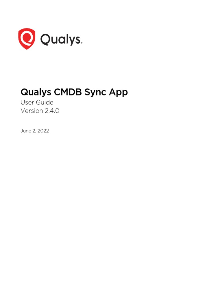 Qualys Cmdb Sync User Guide Pdf