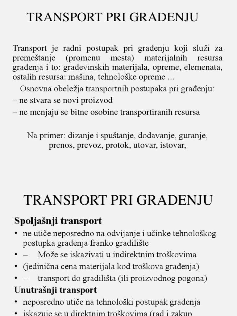 Gradjevinska Mehanizacija - Predavanje 7 | PDF