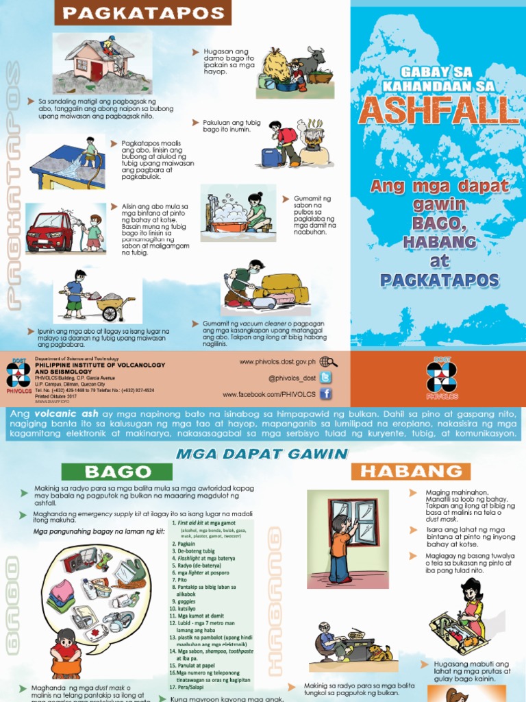 Flyer - Gabay Sa Kahandaan Sa Ashfall | PDF