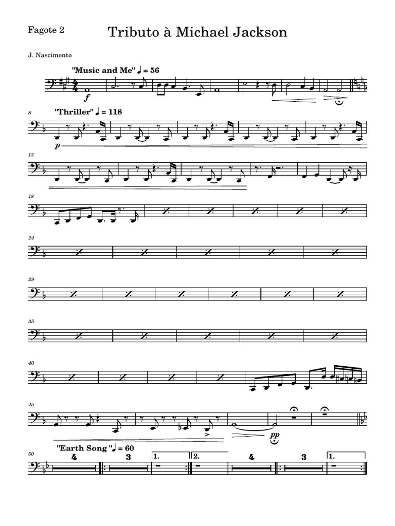 Tributo À Michael Jackson-Fagote 2 | PDF | Funk | Music
