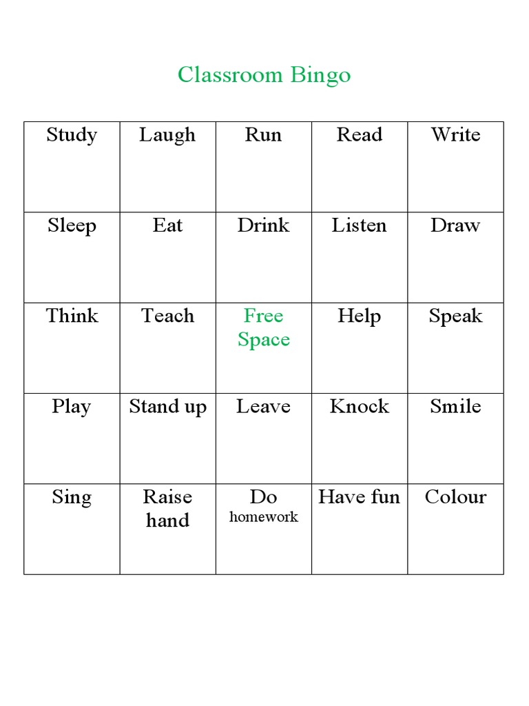 Classroom Bingo | PDF