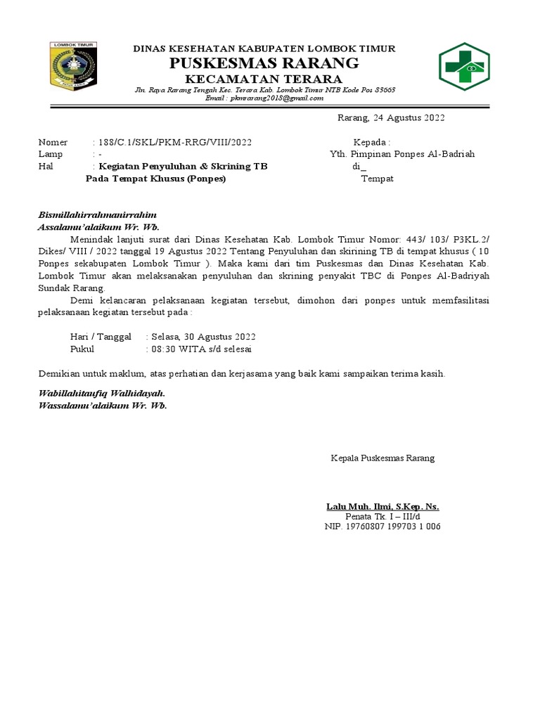 SURAT TB Ponpes | PDF