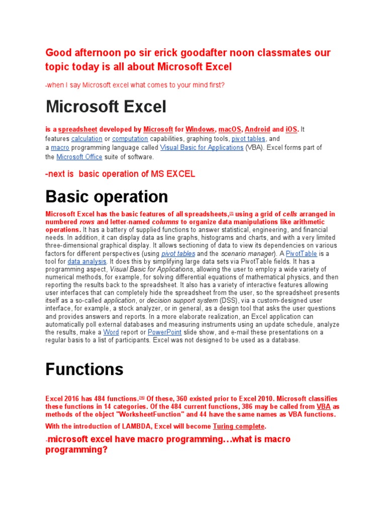 Group 8 | PDF | Microsoft Excel | Visual Basic For Applications