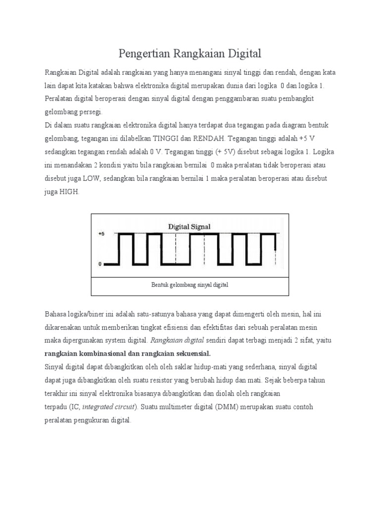 Pengertian Rangkaian Digital | PDF | Sains & Matematika | Komputer