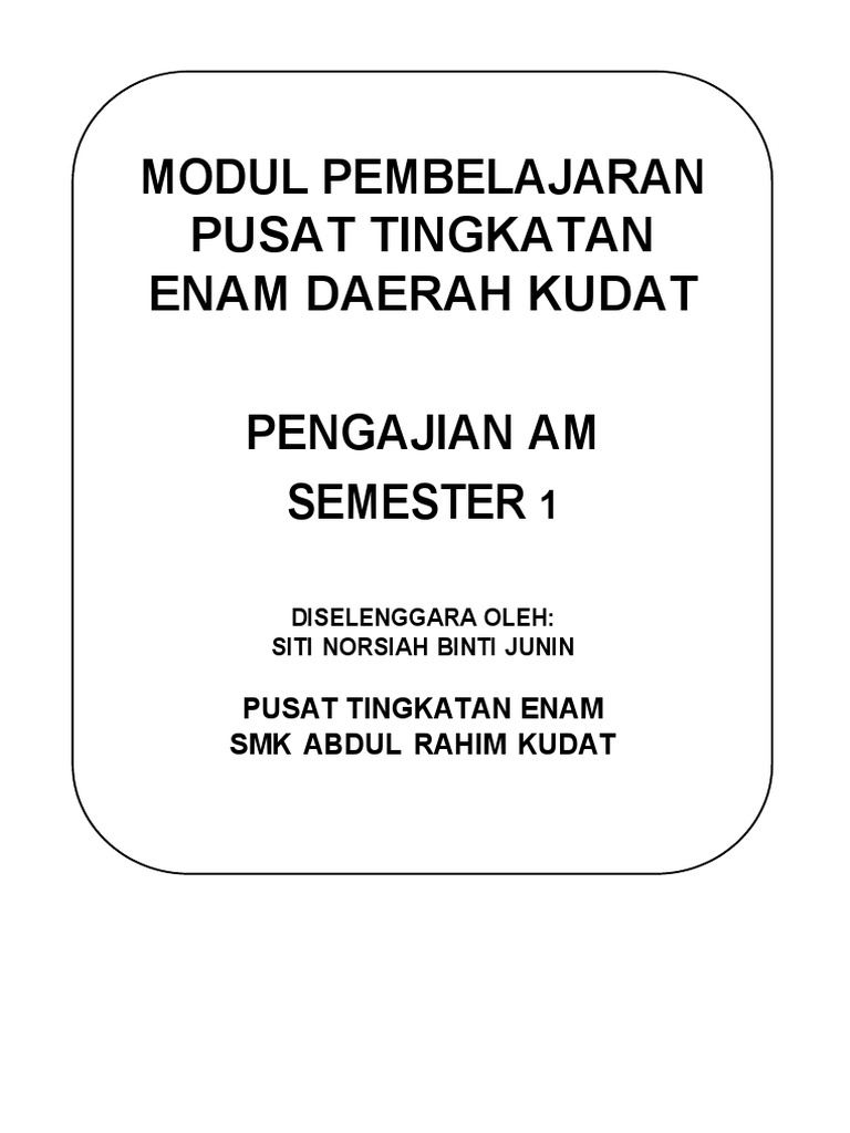 MODUL PA SEM 1 LENGKAP | PDF