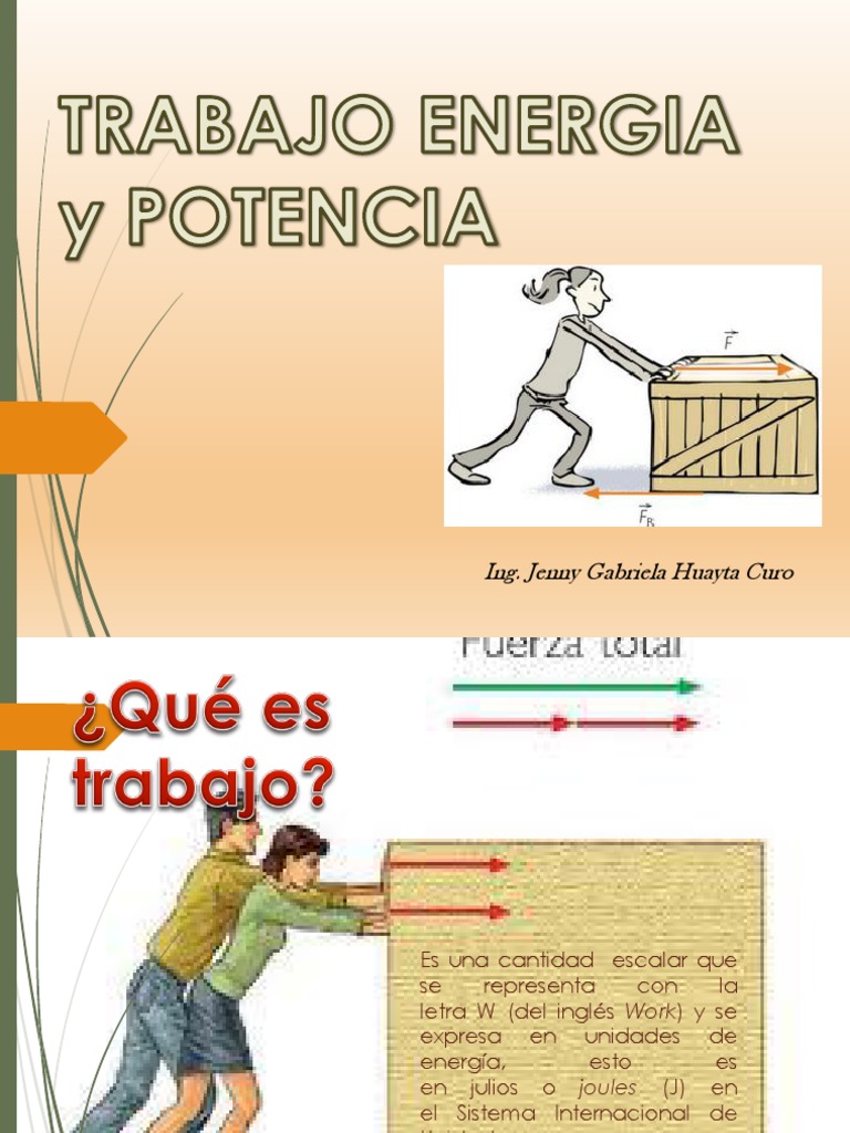 Trabajo Energia Potencia | PDF | Fuerza | Energía potencial