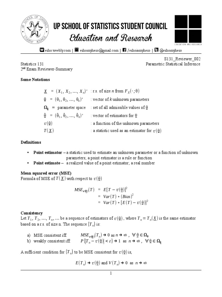s131 Reviewer 002 | PDF | Estimator | Bias Of An Estimator