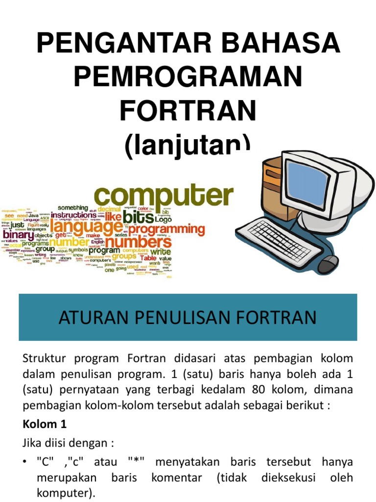 Materi 2 - Pengantar Bahasa Pemrograman Fortran - Lanjutan | PDF