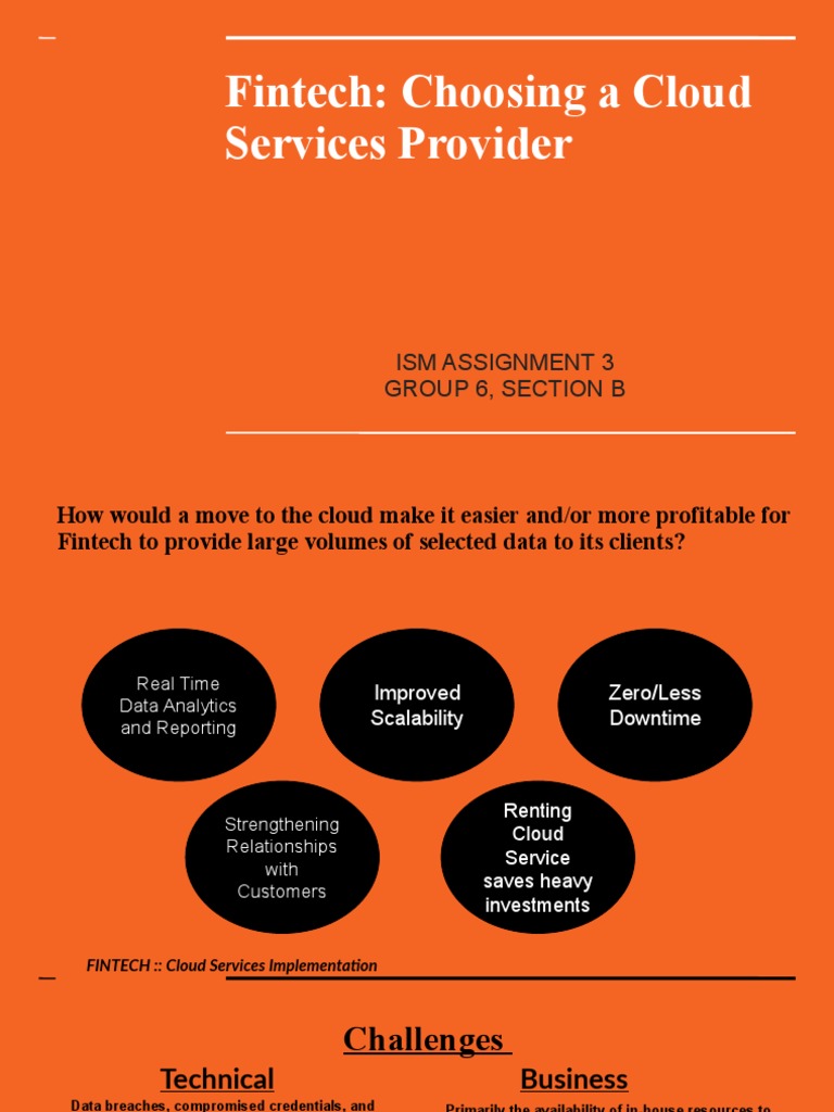 Fintech - Choosing A Clous Services Provider | PDF | Cloud Computing ...