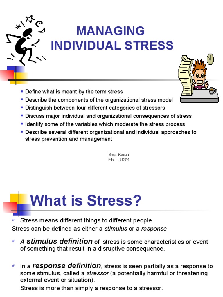 7-Managing Individual Stress | PDF | Stress (Biology) | Occupational ...