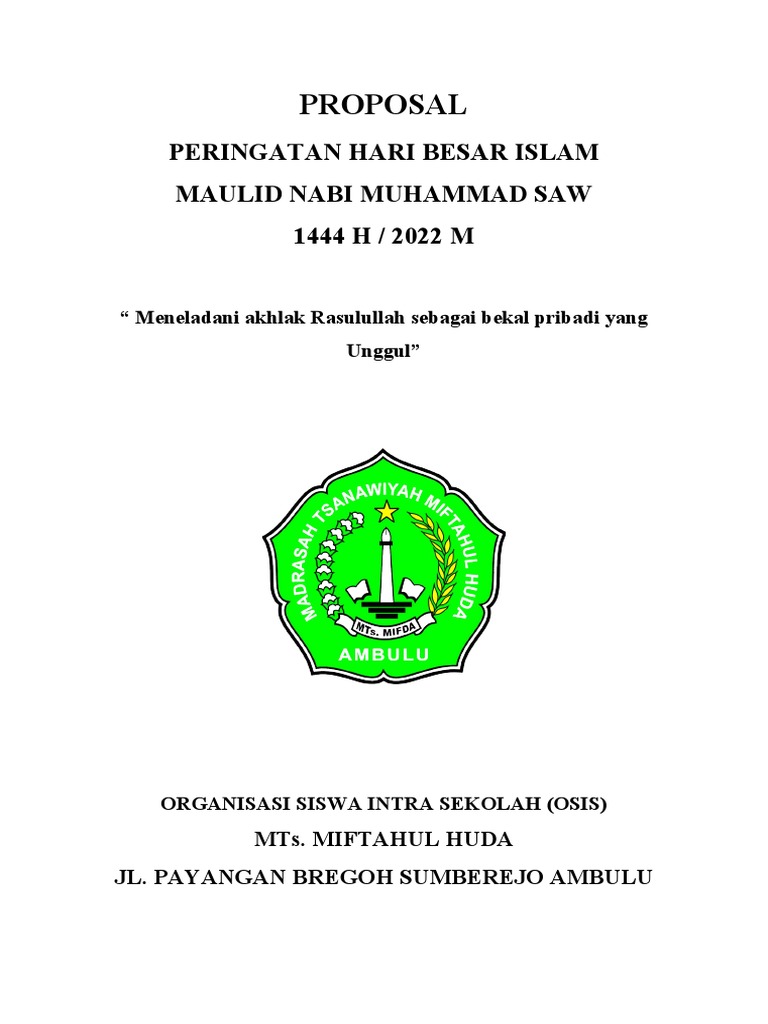 Proposal Maulid Nabi 2022 | PDF