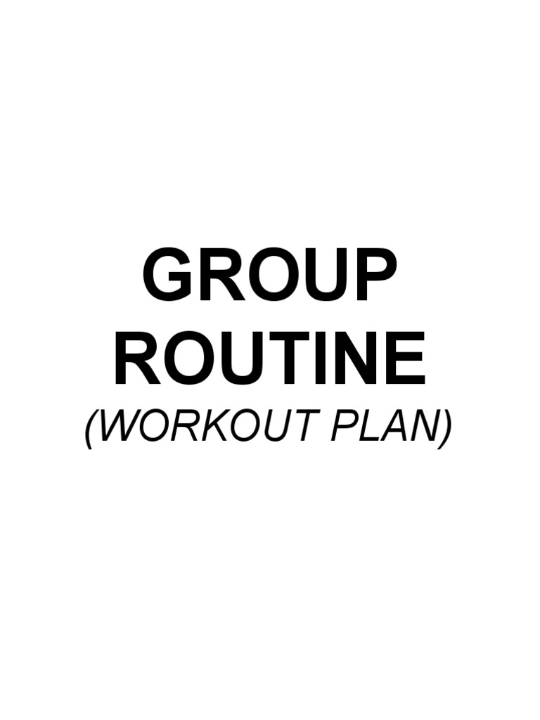 Group Routine Zumba | PDF | Arm | Anatomical Terms Of Motion
