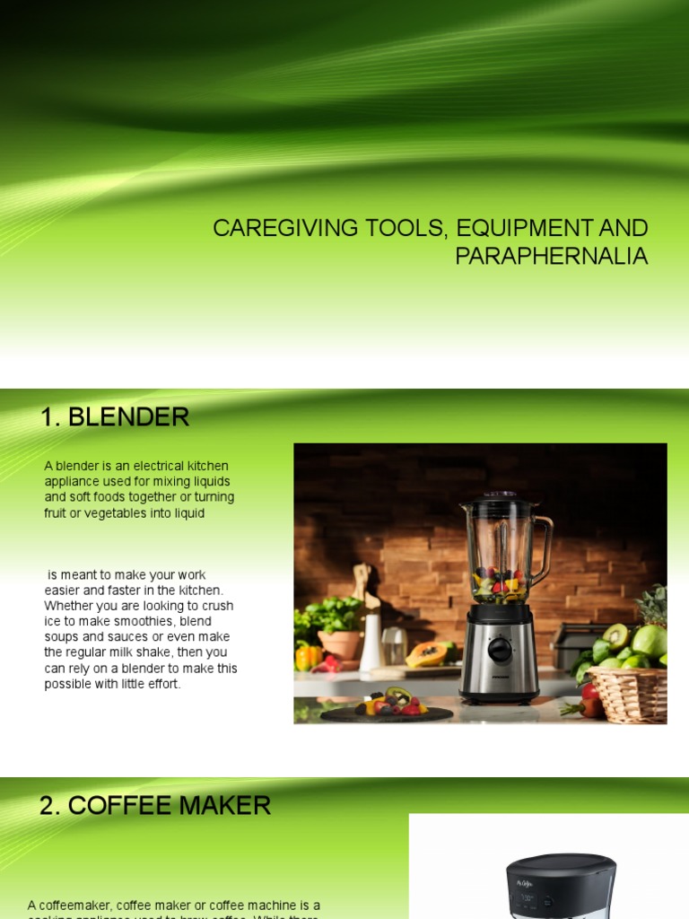Caregiving Tools | PDF | Dishwasher | Food Processor