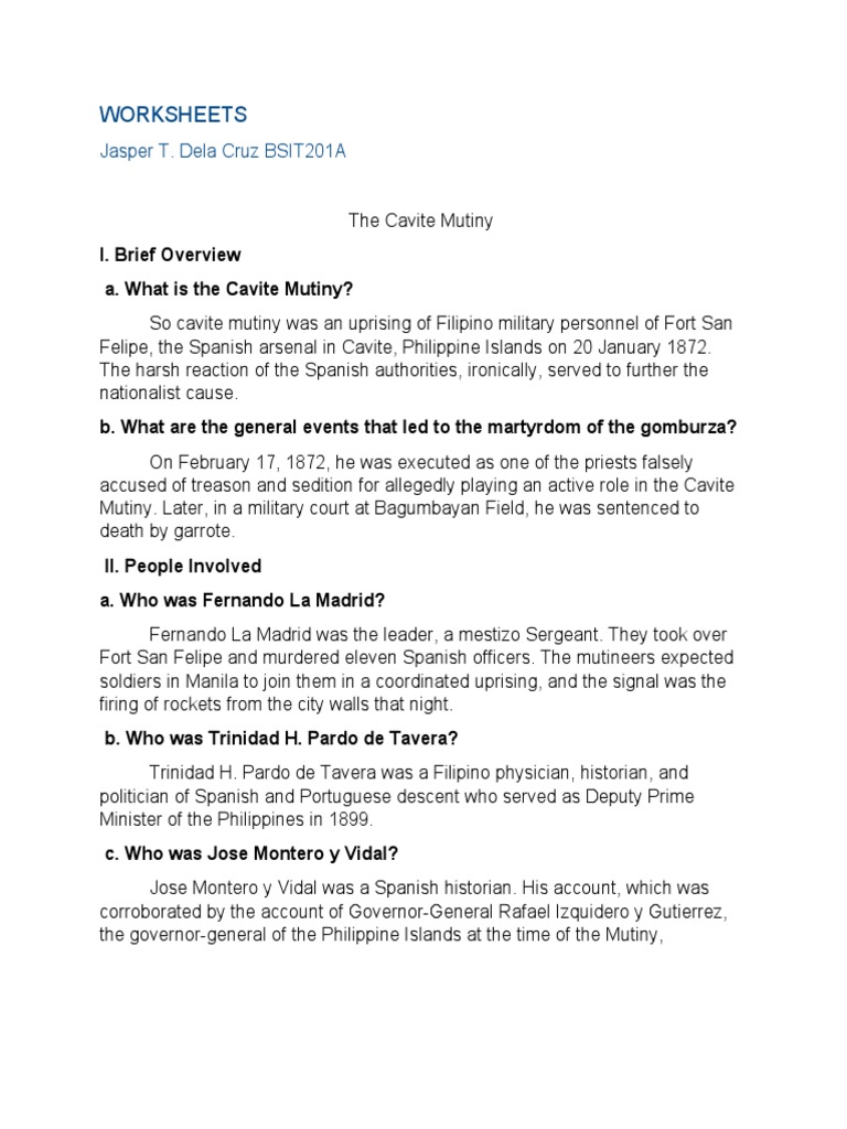 Worksheets | PDF | Spanish Colonization Of The Americas | Philippines