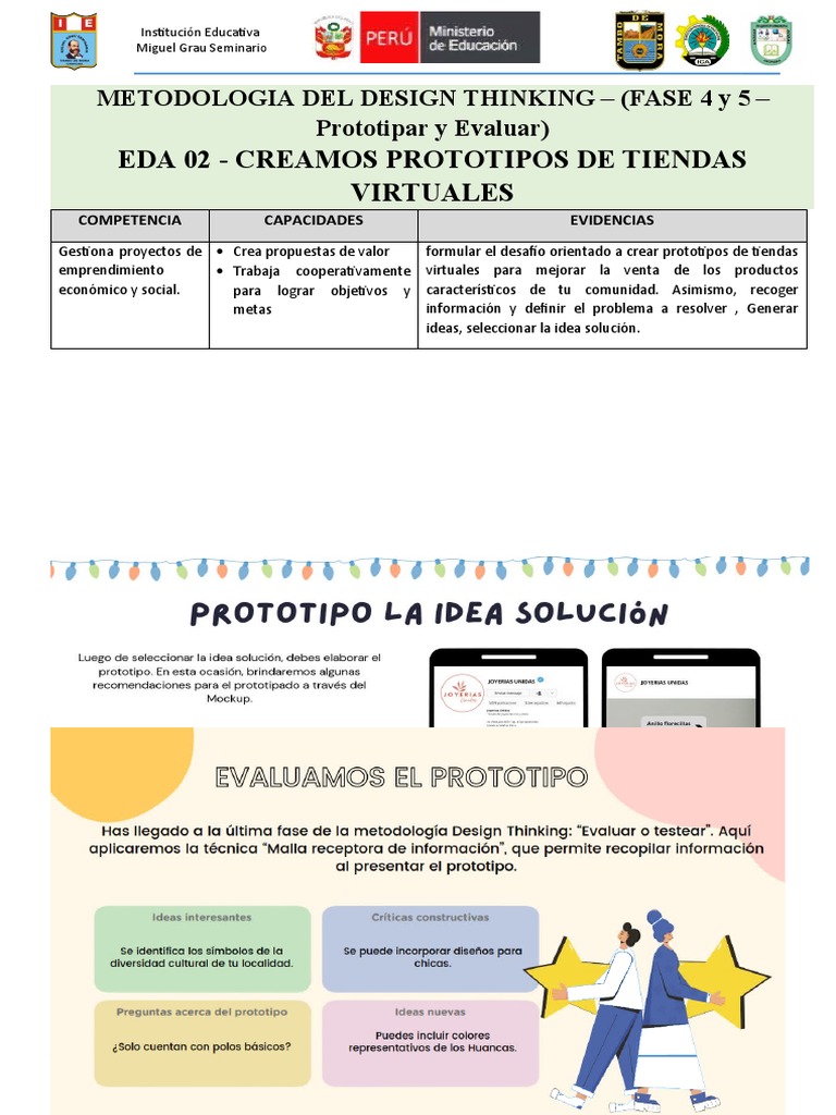 Eda 02 - Creamos Prototipos de Tiendas Virtuales: Metodologia Del Design Thinking - (Fase 4 Y 5 ...