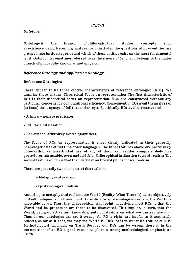 Philosophy of Engineering Unit 2 | PDF | Ontology | Reality