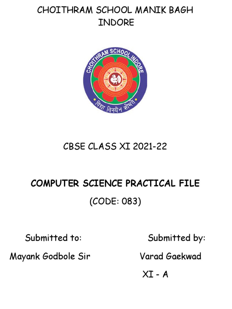 Cs Practical File Term Ii Pdf Information Age Computer Engineering