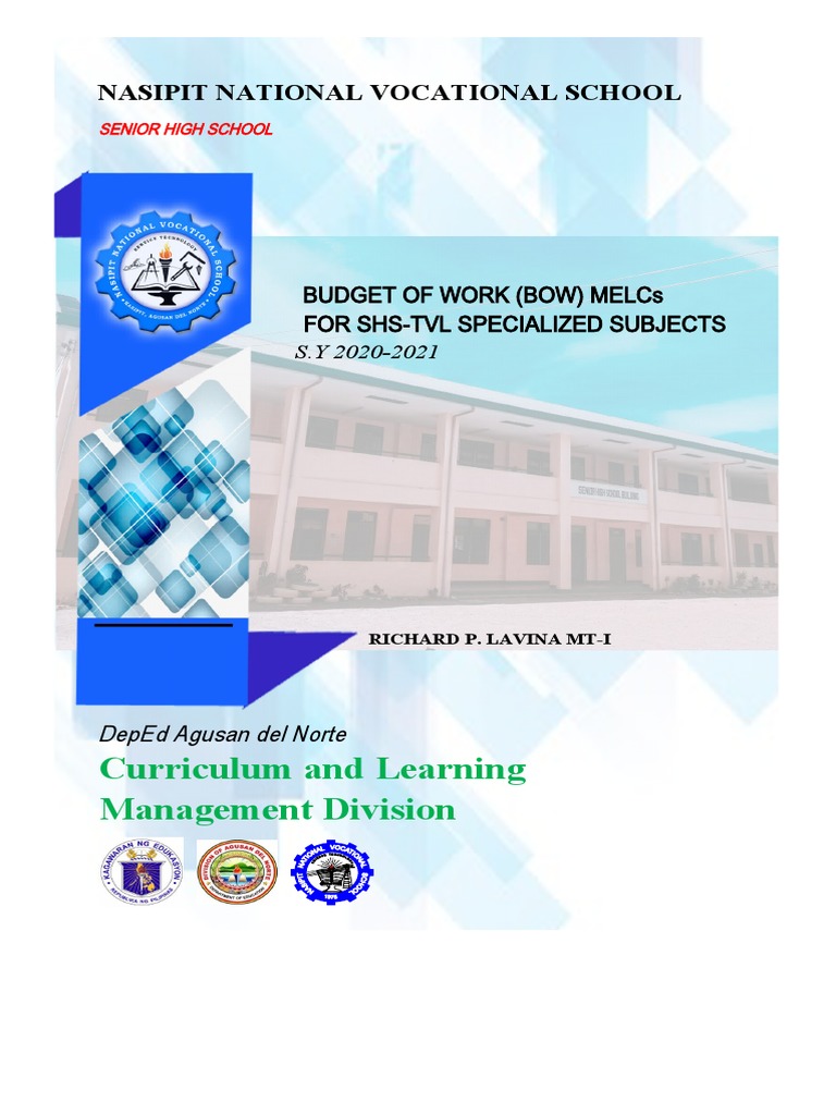 BOW for SHS TVL Specialized Subjects | PDF | Plumbing | Welding