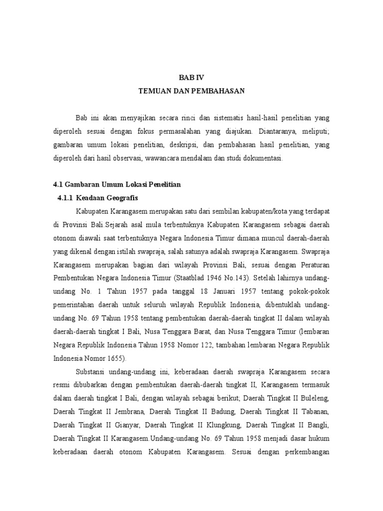 BAB IV Bli | PDF | Perjalanan