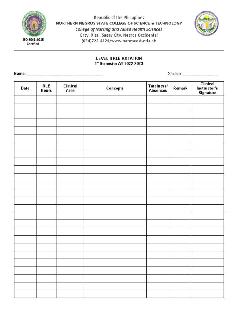 Weekly Rotation Clearance | PDF | Public Services | Nursing