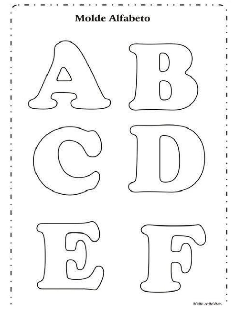 Molde de Letras Medianas | PDF