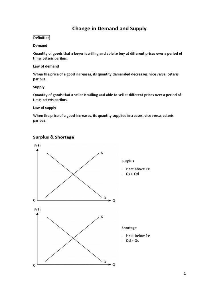 Demand and Supply Dynamics Explained | PDF | Elasticity (Economics ...