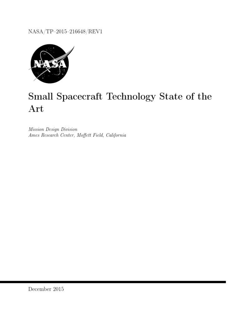 Small Spacecraft Technology State of the Art: An Overview of Complete ...