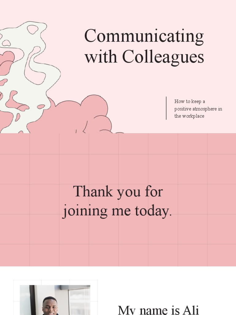 Pink Lined Illustration Communication Training Talking Presentation ...