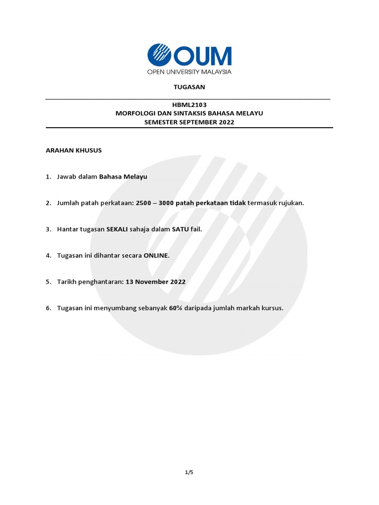 Morfologi Asgn Sept 2022 | PDF