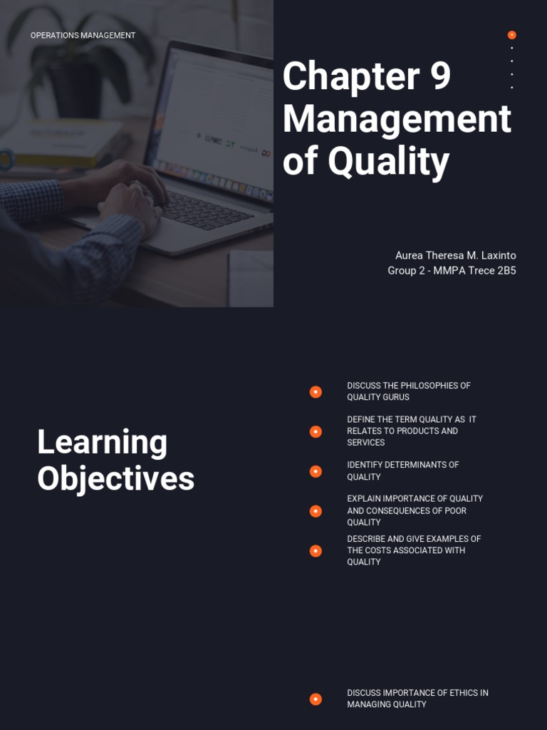 Chapter 9 Management of Quality | PDF | Quality (Business) | Quality Management