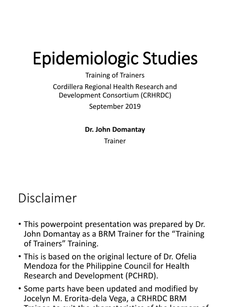 6 Epidemiologic Study Designs | PDF | Cohort Study | Relative Risk
