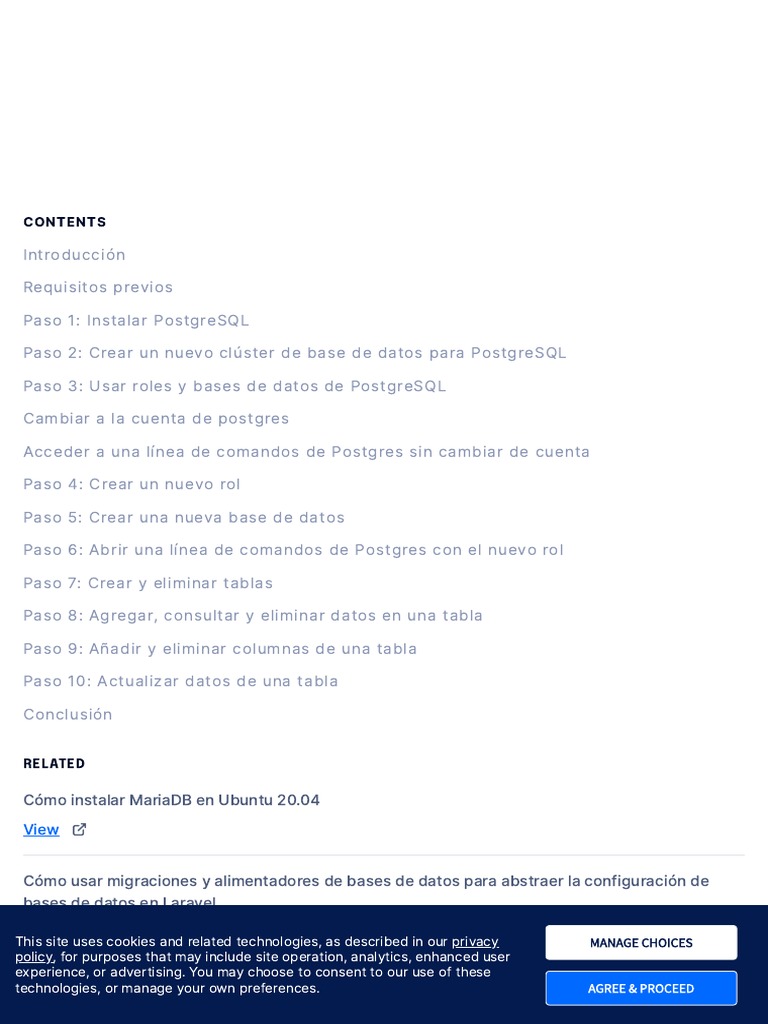 Instalar y Usar PostgreSQL en CentOS 8 | PDF | Postgre Sql | Bases de datos