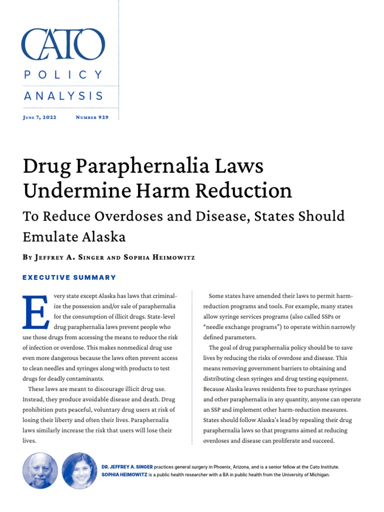Drug Paraphernalia Laws Undermine Harm Reduction | Download Free PDF ...