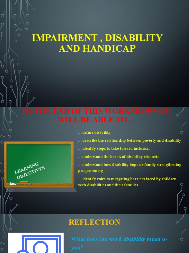Impairment, Disability and Handicap | PDF | Disability | Health Sciences