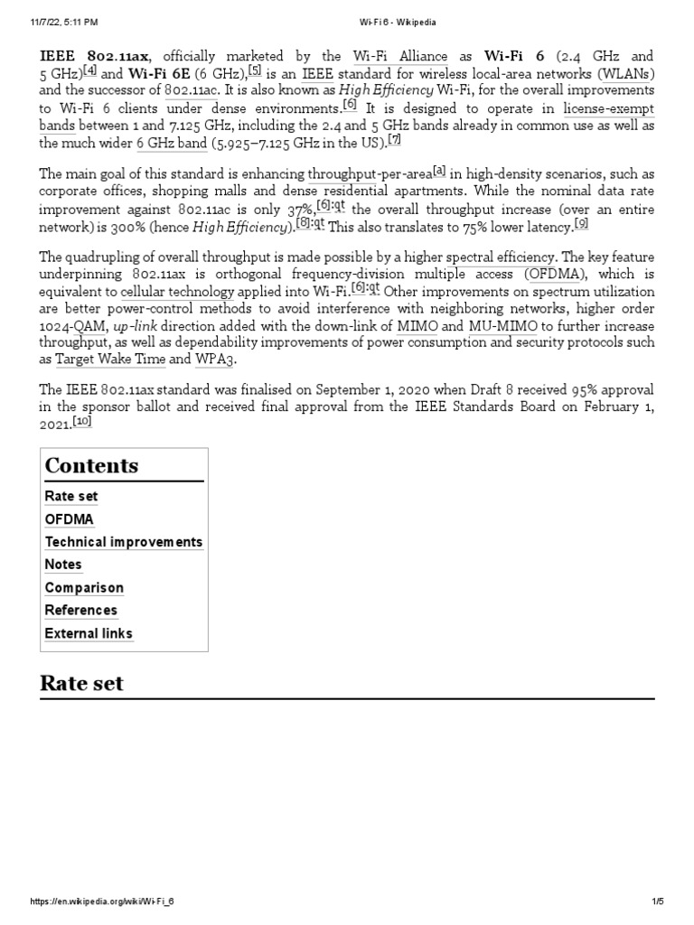 Wi Fi 6 Pdf Ieee 802 11 Orthogonal Frequency Division Multiplexing