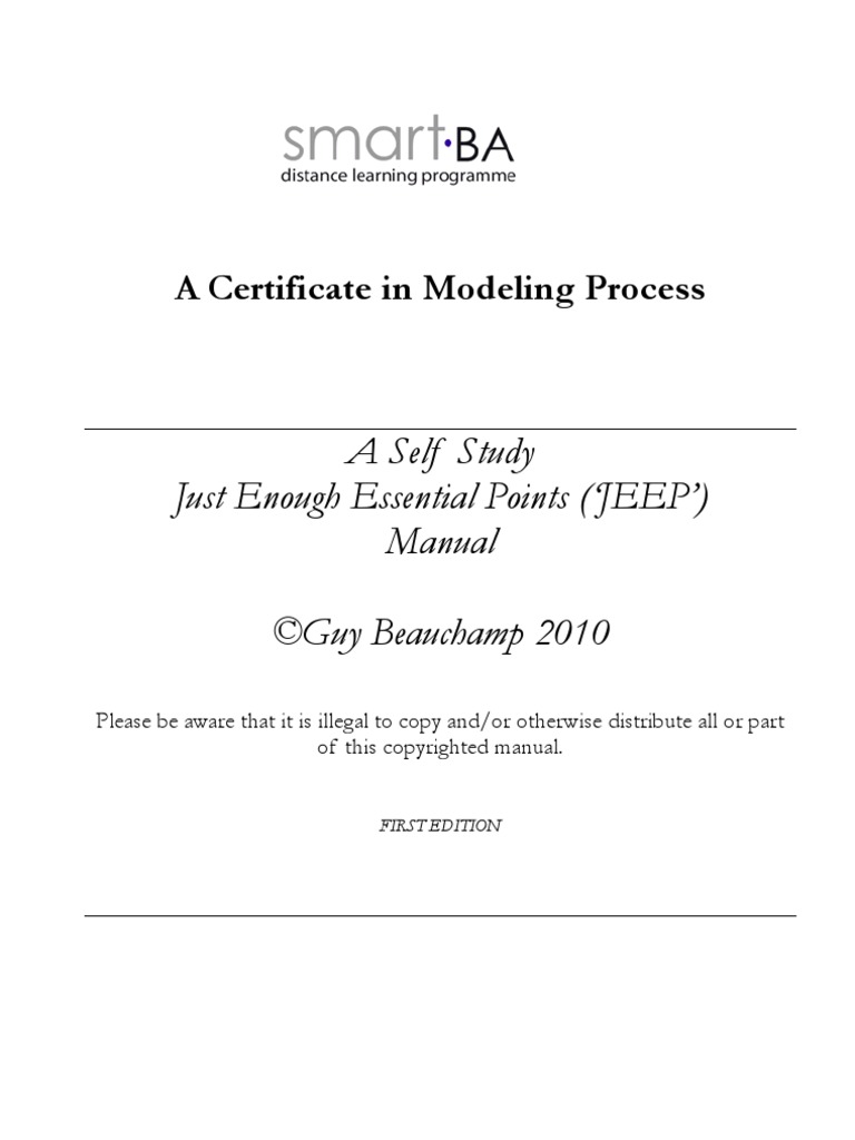 A Certificate in Modelling Processes Self Study Manual A4 | PDF