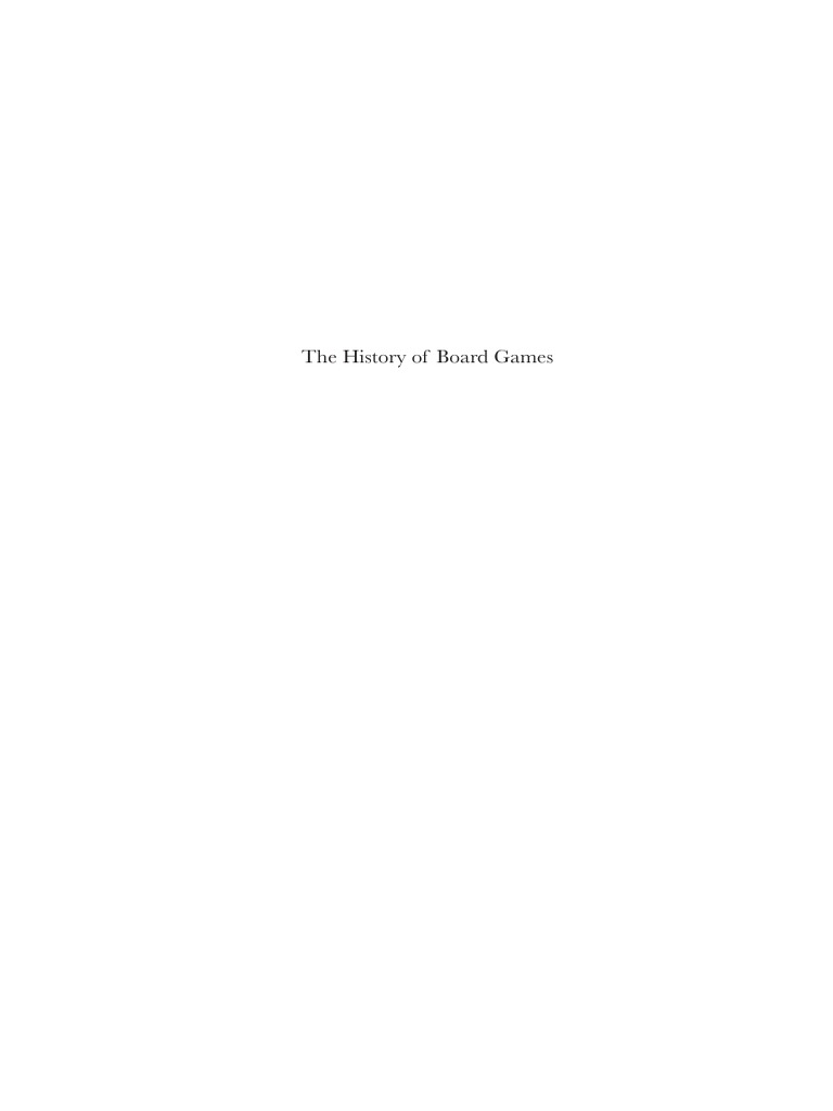 The History of Board Games | PDF | Role Playing Games | Ancient Egypt