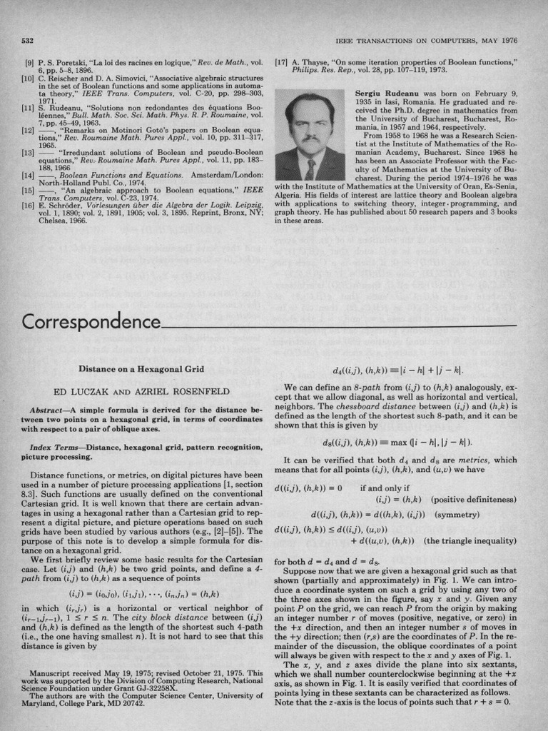 Distance On A Hexagonal Grid | PDF | Mathematics | Algebra