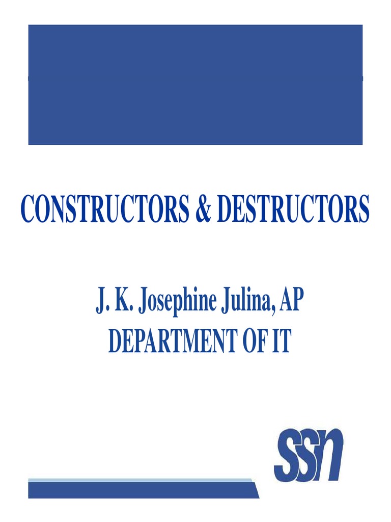 Constructors Destructors | PDF | Constructor (Object Oriented Programming) | Programming